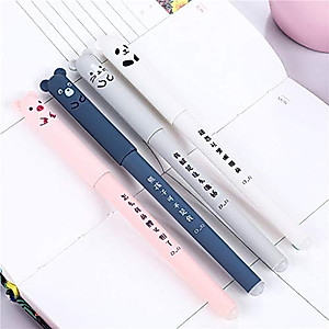 JSPOYOU 4 x Cute Kawaii Cartoon Cat Gel Ink Pen Ballpoint 0.35mm Blue Ink Student 2ML