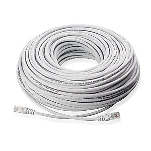 Lknewtrend 150FT Feet CAT5 Cat5e Ethernet Patch Cable - RJ45 Computer PC Network Internet Wire PoE Switch Cord (White)