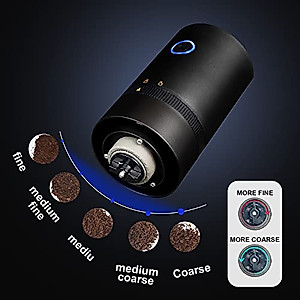 PARACITY Coffee Grinder Electric Burr, Small Cordless Coffee Grinder Mini with Multi Grind Setting, Portable Coffee Bean Grinder Automatic for Camping/Drip/Espresso/Pour Over French Press, USB