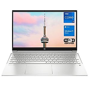 HP Pavilion Laptop, 15.6" FHD Touchscreen, Intel Core i7-1255U, 16GB RAM, 1TB SSD, HDMI, Webcam, Wi-Fi 6, Backlit KB, Fingerprint Reader, Windows 11 Home, Silver