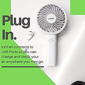IonPacific ionFan, Portable Air Ionizer/Purifier Fan with Filterless Negative Ion Generator - Ultra High Output 3 Million Negative Ions/Sec Eliminates: Pollutants, Allergens, Germs