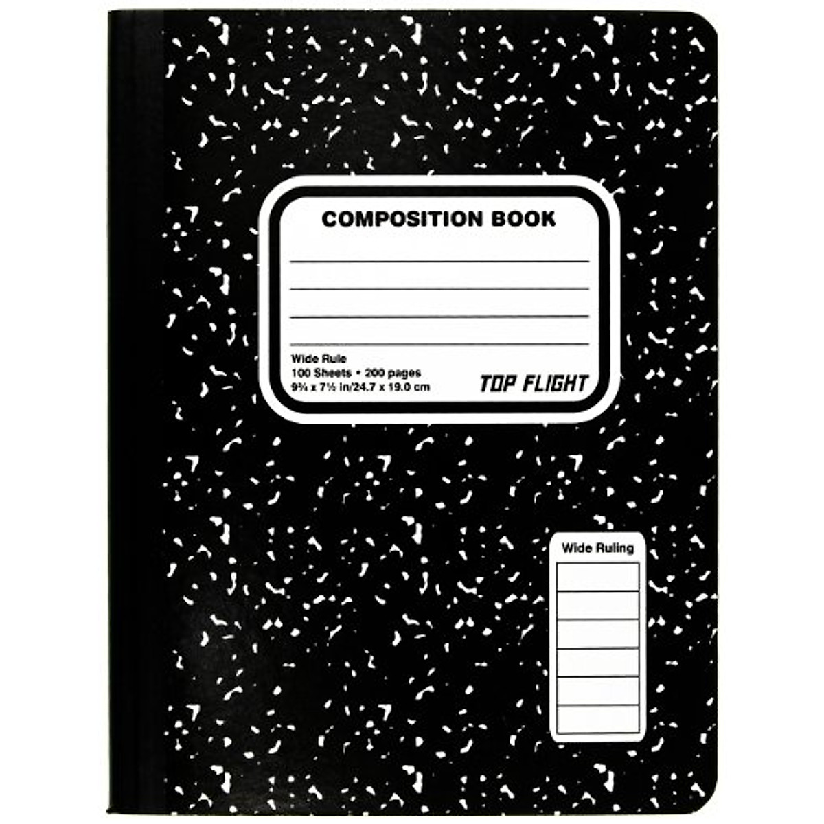 Top Flight Composition Book, Wide Rule, 100 Sheet