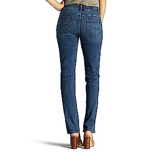 Lee Women's Petite Ultra Lux Comfort with Flex Motion Straight Leg Jean Rayne 8 Petite