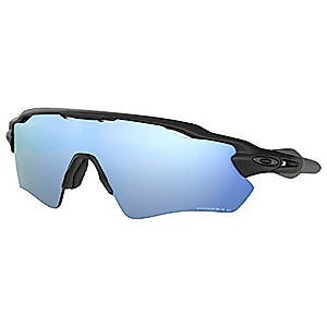 Oakley Radar EV Path Sunglasses (Matte Black Frame/Deep Prizm Water Polarized Lens) with Lens Cleaning Kit (Black)