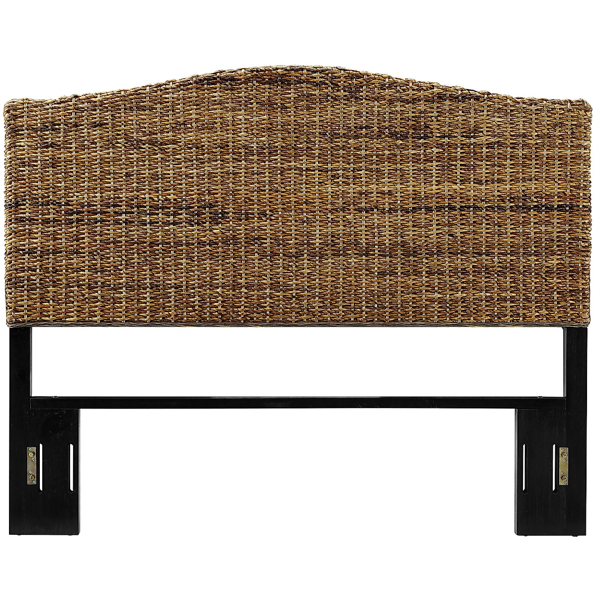 Crosley Furniture Serena Handwoven Natural Fiber Rattan Bed Headboard, Banana Leaf, Queen