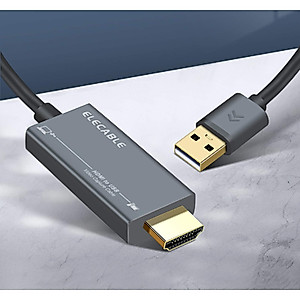 ELECABLE HDMI to USB Video Capture Adapter Cable, 1080P HD Record Gaming,Streaming,Teaching,Video Conference for Computer,TV,PS4/PS5,Switch,Xbox and More(6FT)