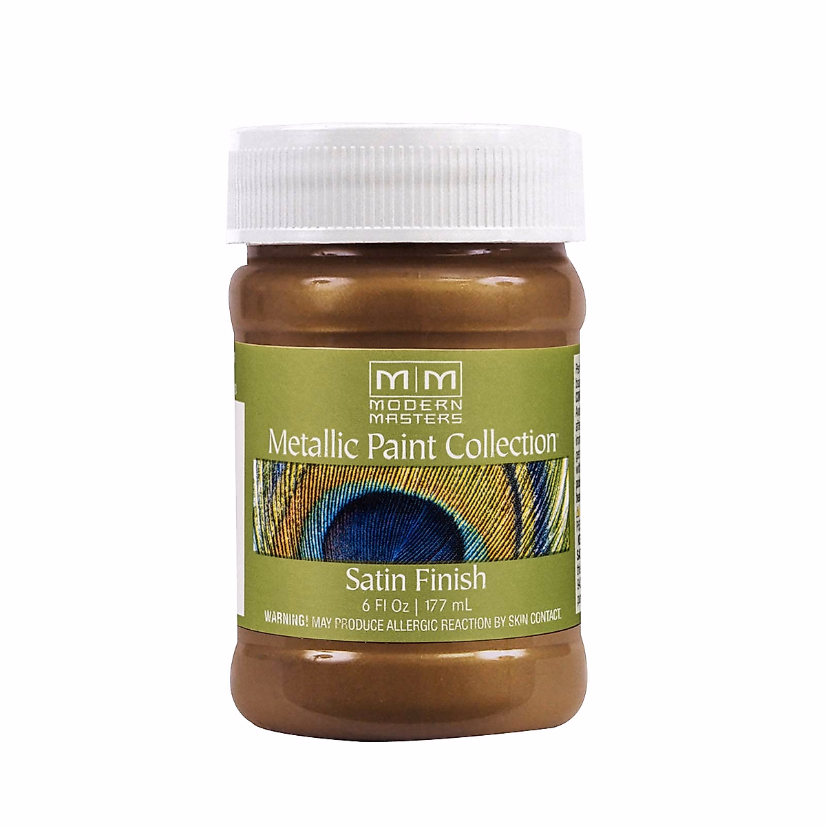 6 oz Modern Masters ME204 Antique Bronze Metallic Paint Collection, Satin Water-Based Decorative Metallic Paint