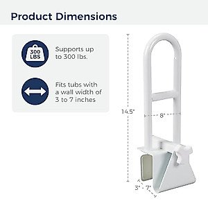 Drive Medical 12036 Handicap Grab Bar, White