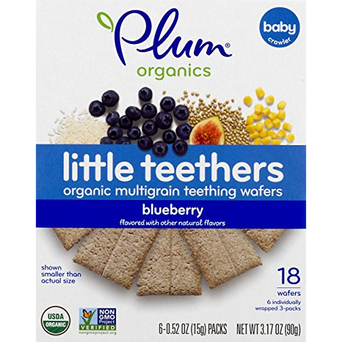 Plum Organics Little Teethers, Blueberry, 0.52 Ounce, 6 Count