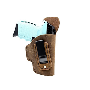 Inside The Waistband Leather Holster - Made in USA Designed for Comfort - Water Buffalo Leather- Great for Concealed Carry (Springfield Armory Hellcat)