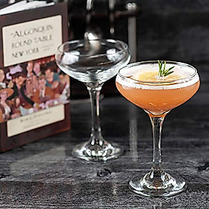 HISTORY COMPANY The 1930 Algonquin Round Table Cocktail Coupe Glass 2-Piece Set (Gift Box Collection)