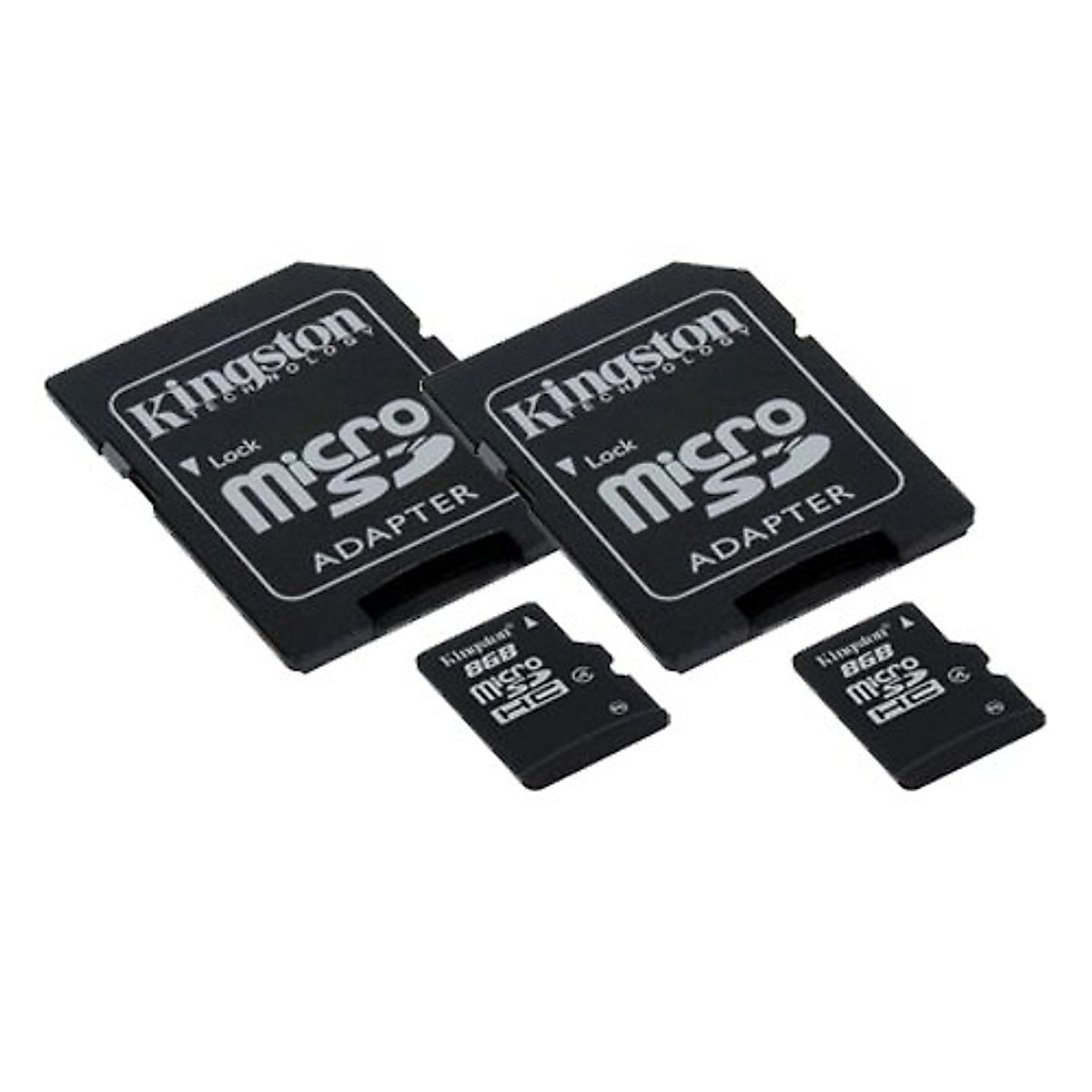 Polaroid IF045 Digital Camera Memory Card 2 x 8GB microSDHC Memory Card with SD Adapter (2 Pack)
