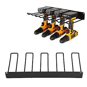 Power Tool Organizer Alloy Steel Garage Tool Storage Rack Versatile Wall Mounted Drill Holder