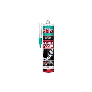 Akfix HT300 High Temp Silicone Sealant - RTV Gasket Maker, High Heat Silicone Sealant, Waterproof Seam&Gasket Sealer for Automotive, 100% Silicone Flexible Gap Filler | 1-Pack, 10.5 Oz. Red