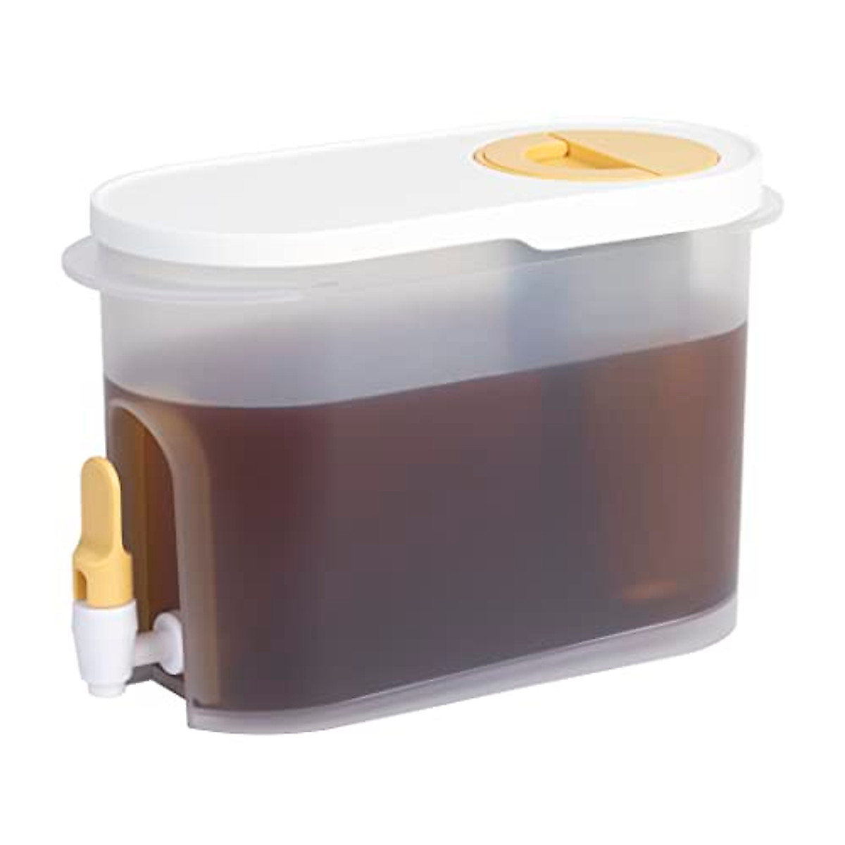 Baraiser Cold Brew Coffee Maker, 1 Gallon Iced Coffee Maker with Ultra-fine Mesh Steel Filter and Spigot,White