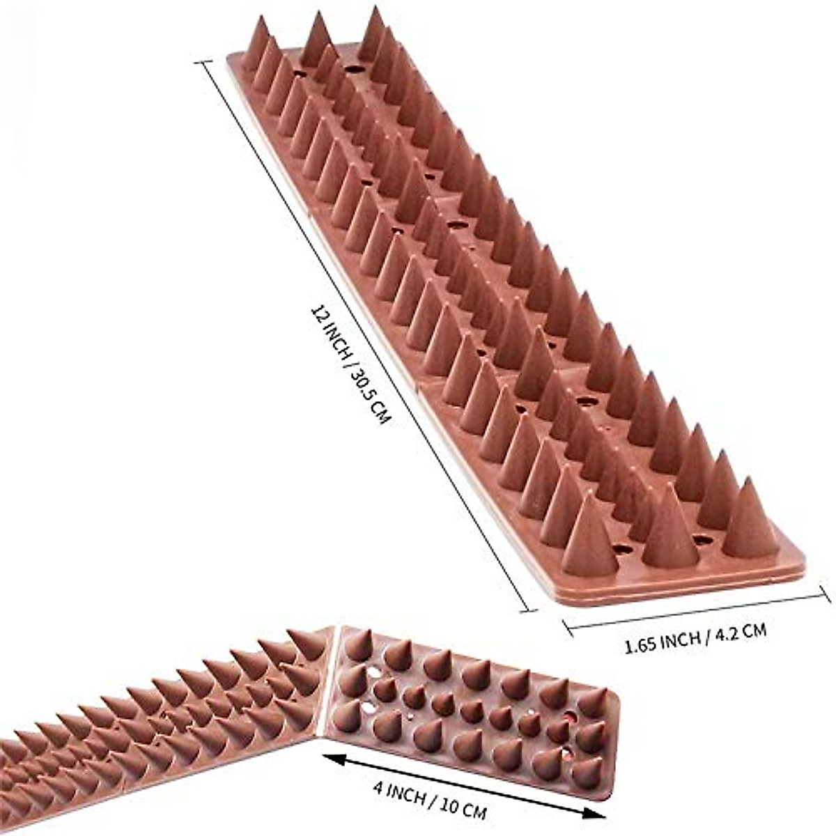 Defender Spikes, Cat and Bird Fence Spikes 20 Feet, Plastic Deterrent Anti Theft Climb Strips to Keep Racoons Away