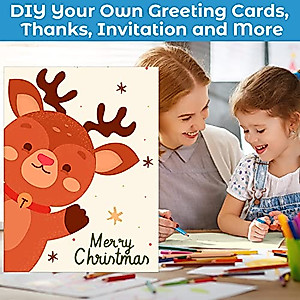 Ohuhu 8.5 x 11 Brown Kraft Cardstock Thick Paper 100 Sheets + 100 Sheets Cream Colored Cardstock 8.5 x 11