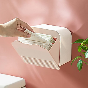 Poeland Wall Mounted Storage Box Small Item Organizer Sanitary Napkins Holder
