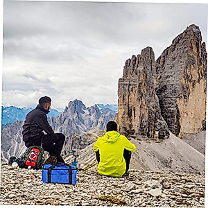 INOOMP Insulated Bag Collapsible Basket Coffee Cooler Outdoor Basket Food Delivery Backpack Beverage Delivery Carrier Insulated Shopping Bags Lunch Insulated Bag Food Delivery Bag Blue