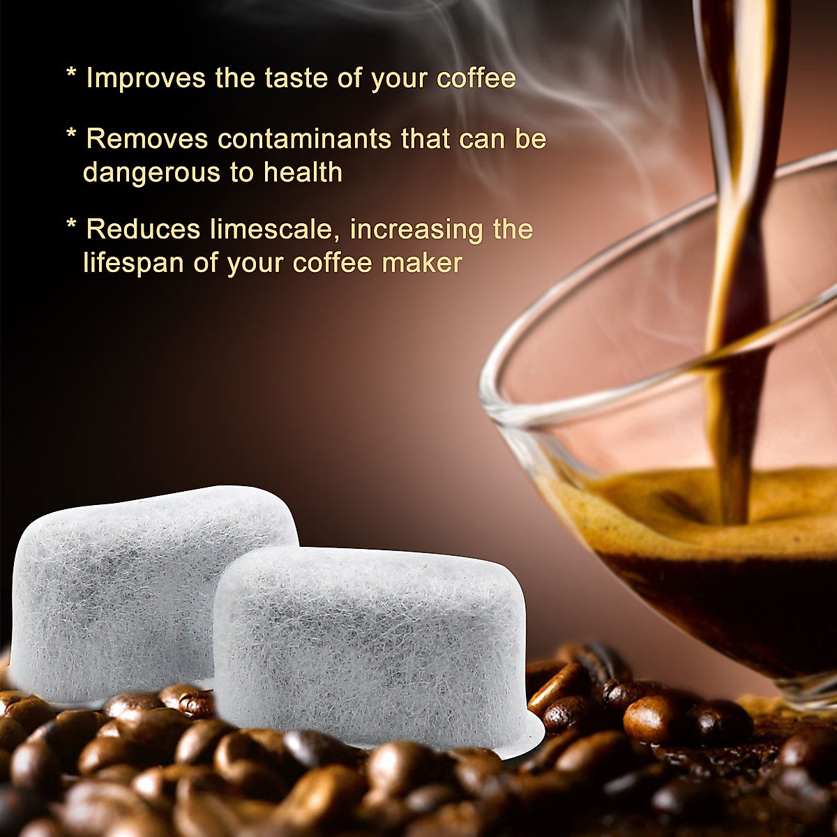 ADX 12-Replacement Charcoal Water Filters for Cuisinart Coffee Machines