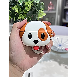 Cute Case Design for Apple AirPods Pro Anime Monster Cartoon Cool Kawaii Cover Silicone Shell Anti-Fall Cases with The Keychain for AirPods Pro 2019 for Women Men (AirPods Pro, Dog)