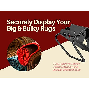 Wise Linkers Rug Clips (4 pcs) Wire Back Rug Clips for Wall Hanging Rugs Quilts Hanger Clamps Black