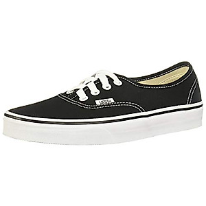 Vans Unisex Authentic Black Canvas VN000EE3BLK Mens 8.5, Womens 10