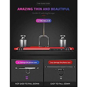 Military Grade Drop Impact for Samsung Galaxy S8 Plus Case(Galaxy S8+) 360 Metal Rotating Ring Kickstand Holder Built-in Magnetic Car Mount Armor Shockproof Case for Galaxy S8+ Phone Case (Blue)