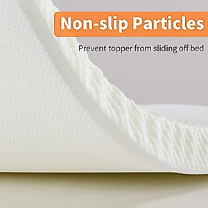 HOMBYS Memory Foam Lash Bed Topper with Removable Cover, Massage Table Mattress Topper with Elastic Bands, Non-Slip Lash Bed Cushion Only (Bed Not Included)