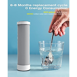 Vortopt NSF Certified Replacement for Countertop Water Filtration System, 6-8 Months Lifetime, Reduces chlorine, taste, and odor F7 Countertop Water filter （1 Included）
