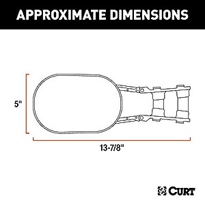 CURT 20002 5 x 7-1/2-Inch Universal Strap-On Adjustable Extendable Towing Mirror