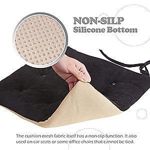 Big Hippo Seat Cushion Chair Cushion Pads for Dining Chairs,Chair Cushion with Ties for Dining Chair,Kitchen Chair pad and Dining Room Seat Cushion Tufted Chair Pads for Dining Chair,Office Chair,Car