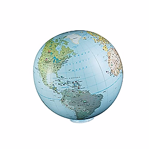 Caly Inflatable Globe The World XXL 85 cm, 060ENF, Ocean Blue