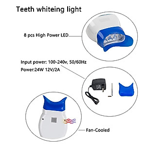 Pevor Power Dental Teeth Whitening Light, Teeth Whitener Cold 8 LED Light Lamp Bleaching Arm Holder Holding on Dentist Chair Shipping from US
