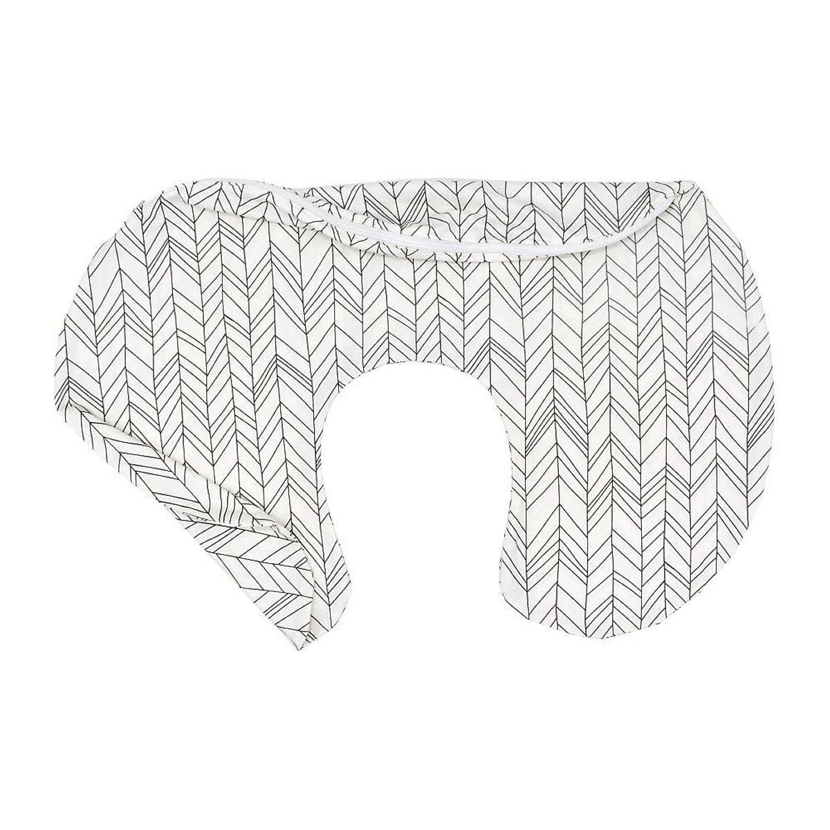 2 Pack Nursing Pillow Cover Slipcover for Breastfeeding Pillows, Soft and Comfortable Safely Fits On Standard Infant Nursing Pillows, Black