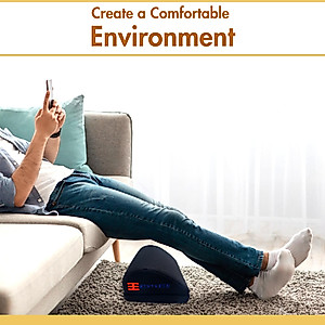 Kintorex Foot Rest for Under Desk at Work Adjustable Height Memory Foam with Washable Cover-Comfortable Footrest, Foot Stool for Car, Home & Office to Relieve Back, Lumbar, Knee Pain