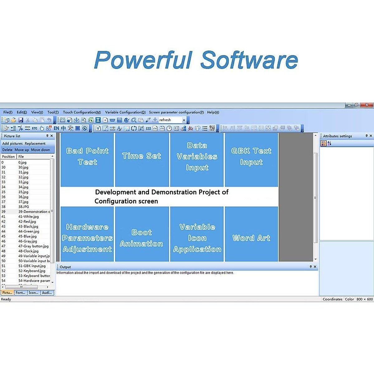 5 Inch HMI Smart TFT LCD Display Module with Controller Board + Software + Touch Screen for Industrial Control or Arduino(5 Inch, YTVI050WT-01)