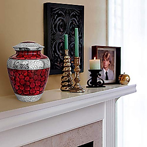 Trupoint Memorials Cremation Urns for Adult - Handcrafted Cremation Urn, Large Burial Urns for Ashes Adult Male - Urns for Human Ashes Adult Female, Funeral Decorative Urns - Up to 200 LBS