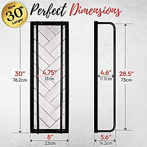 Autumn Alley Decorative Modern Farmhouse Bathroom Towel Rack Holder, Wall Mount – Rustic Bathroom Accessories – Black and White Farmhouse Bathroom Decor – Striking Shiplap Design