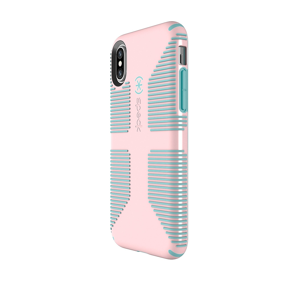 Speck Products CandyShell Grip Cell Phone Case for iPhone XS/iPhone X - Quartz Pink/River Blue