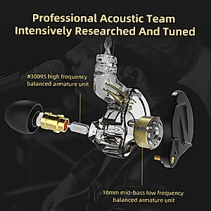 KZ ZSN Pro X in Ear Monitor Earphone 1BA 1DD Wired Earphone HiFi Sport Gaming Earbuds Headphones Compatibility for Phone Computer Tablet