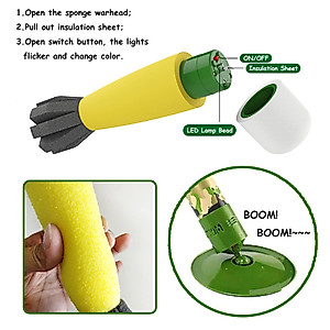 Sarpan Mortar Launcher Toy Set Gift for Kids Ages 6-12, Rockets Shooting Military Blaster Foam Play Game Kits with 5 Safe Foam Shells for Boys Girls