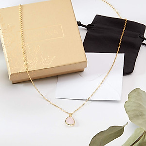 Dear Ava Grandma Necklace: Grandma Gift, Gift for Grandma, New Grandma to Be, Only The Best Moms are Upgraded to Grandma, Tourmaline Birthstone (Gold-Plated-Brass, NA)