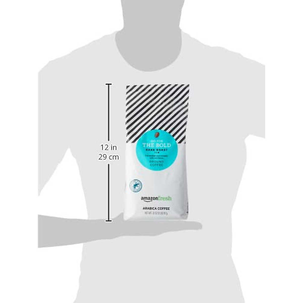 AmazonFresh Go For The Bold Ground Coffee, Dark Roast, 32 Ounce