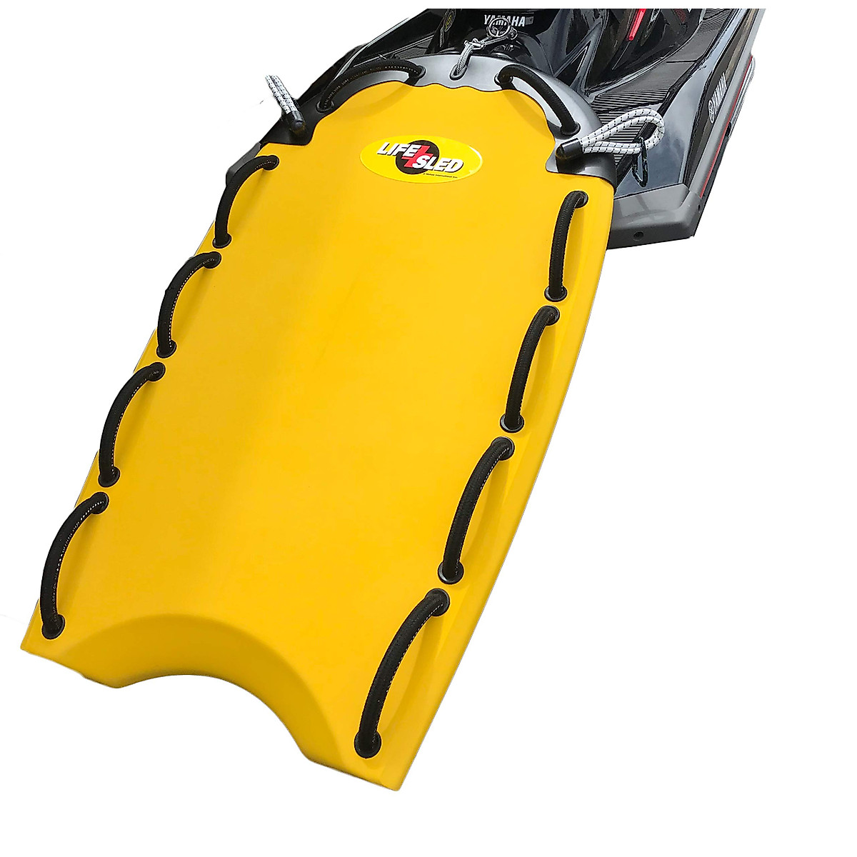LS1 LifeSled 1.0 Water Rescue Sled for Extreme Extraction Conditions, Professional Emergency Water Extraction Board Used w/Jet Ski by Lifeguards, Fire & Rescue (Yellow)