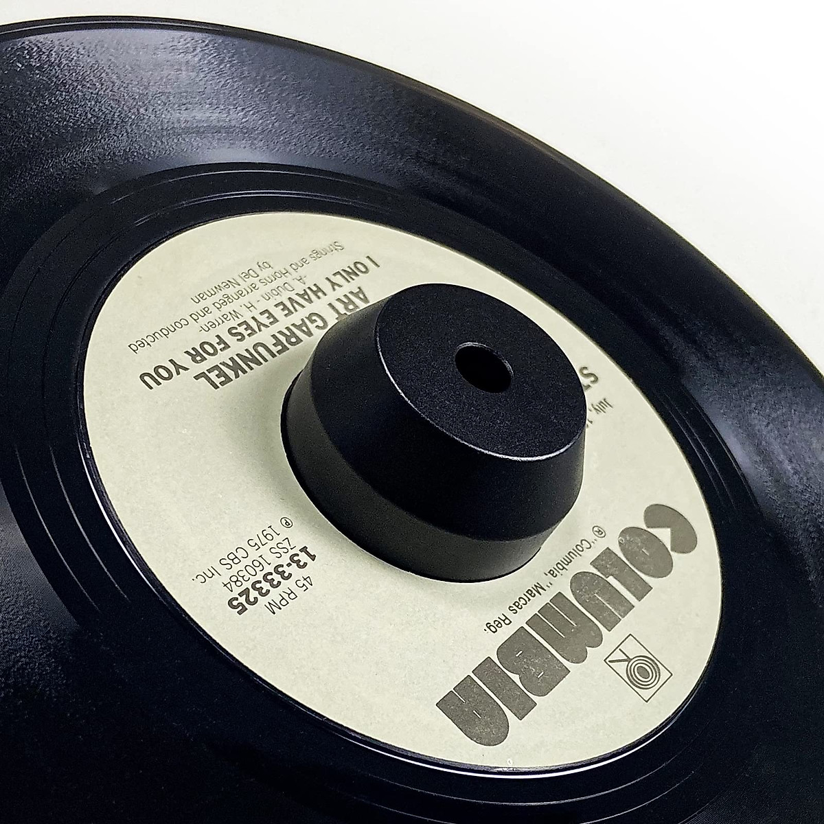 sdroceRyaM 45 RPM Adapter Solid Aluminum 7 Inch Vinyl Record Dome 45 Adapter for Turntables (Black)