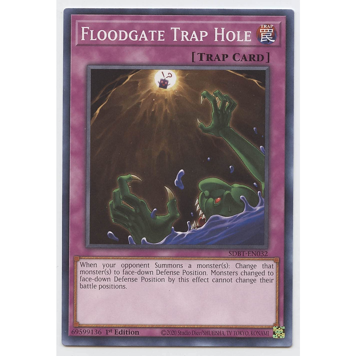 Yu-Gi-Oh! Floodgate Trap Hole - SDBT-EN032 - Common - 1st Edition