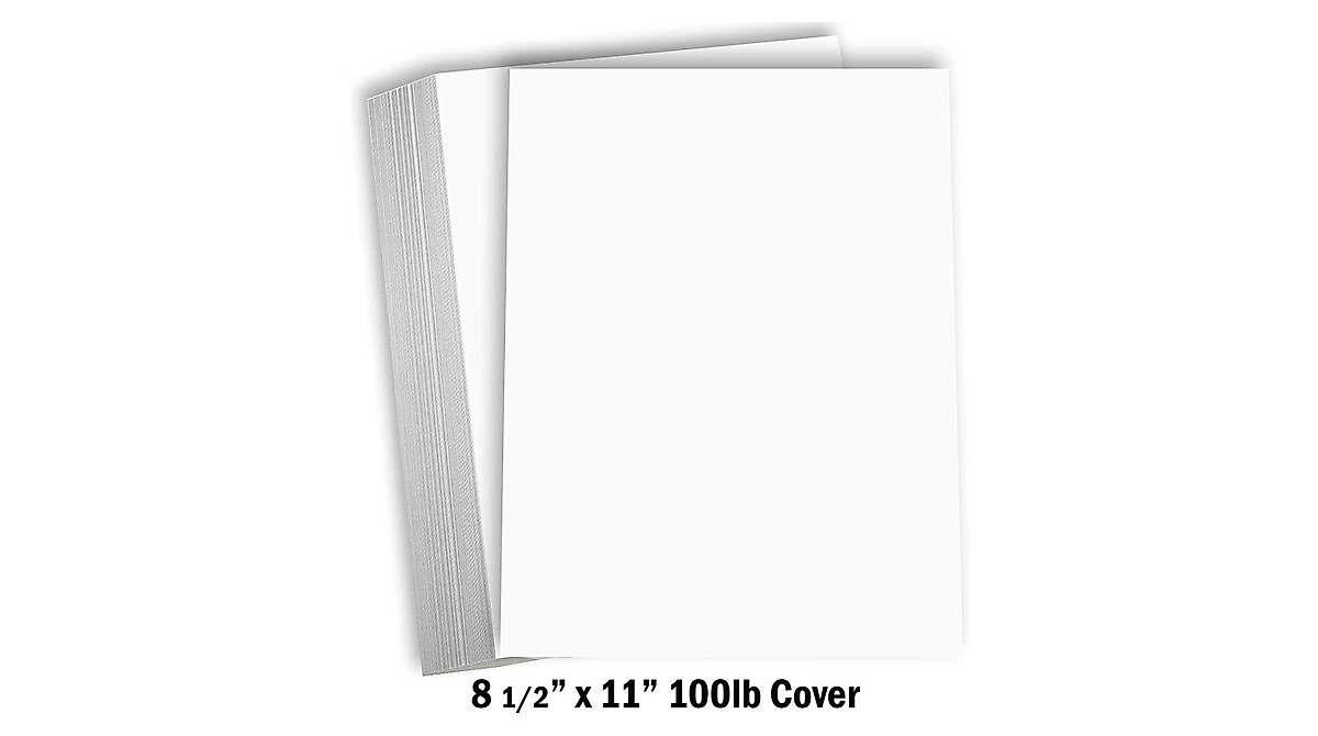Hamilco White Cardstock - 100 lb Thick Paper for Printing