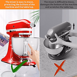 Sliding Mat for Kitchenaid Mixer, Mover Mat Pad for 5-8Qt Bowl Lift Stand Mixer, Kitchen Appliance Slider Compatible for Pro 600 Stand Mixer with Black Kitchen Accessory, Kitchen Aid Mixer Accessories