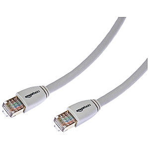 Amazon Basics RJ45 Cat7 Network Ethernet Patch Cable - 25 Feet, Light Gray